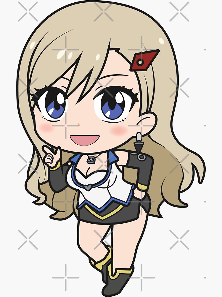 Pegatina «Edens Zero Rebecca Bluegarden Chibi» de ChibiCheems | Redbubble