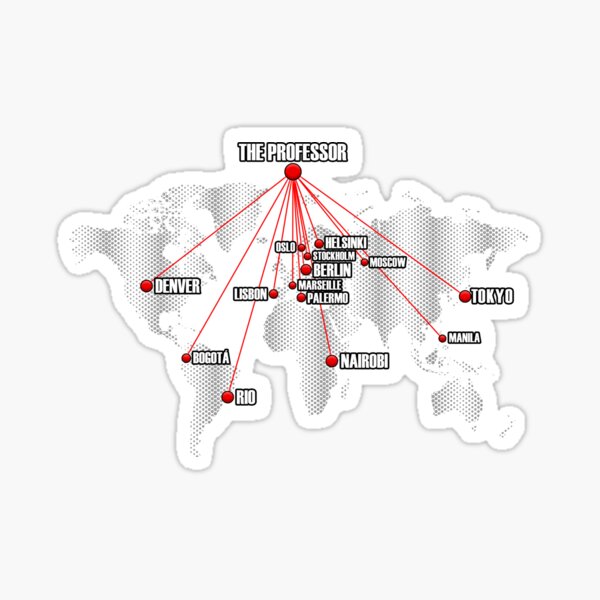 "The Heist Map" Sticker for Sale by StudioNMdesign | Redbubble