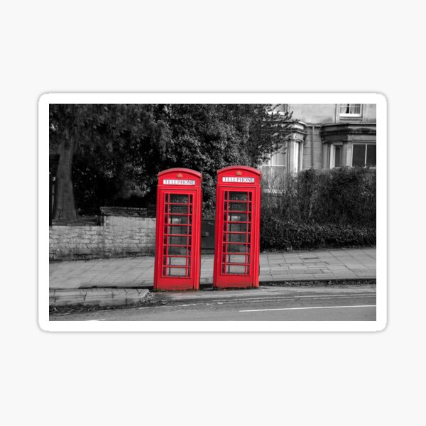 "British red phone boxes" Sticker for Sale by inspireyoureyes | Redbubble