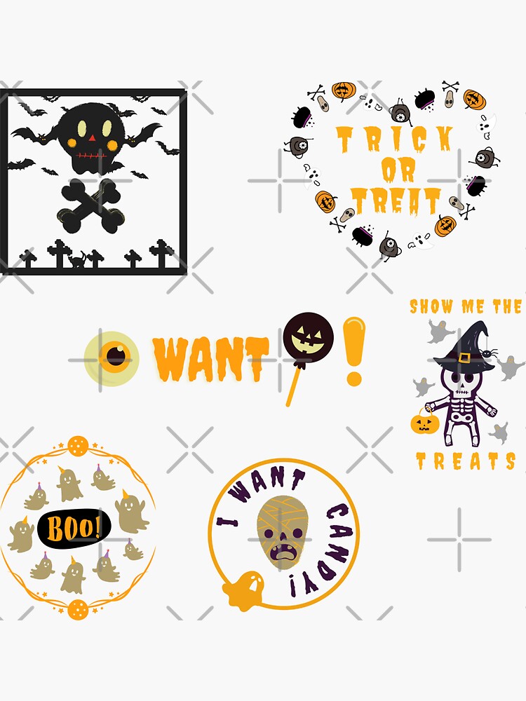 "A frightfully spooky Halloween " Sticker for Sale by mayamay0 | Redbubble