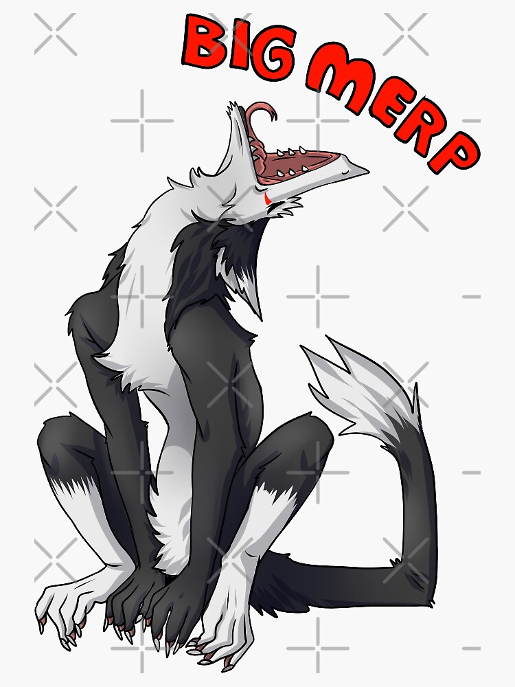 "Big Merp Black! " Sticker for Sale by Reno-Viol | Redbubble