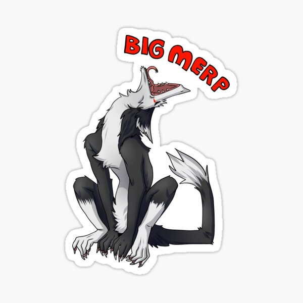"Big Merp Black! " Sticker for Sale by Reno-Viol | Redbubble