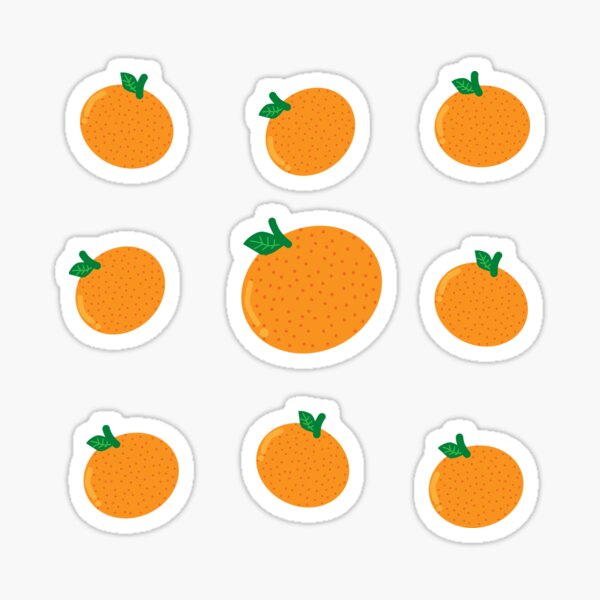 "cute orange sticker pack" Sticker for Sale by moonbean-art | Redbubble