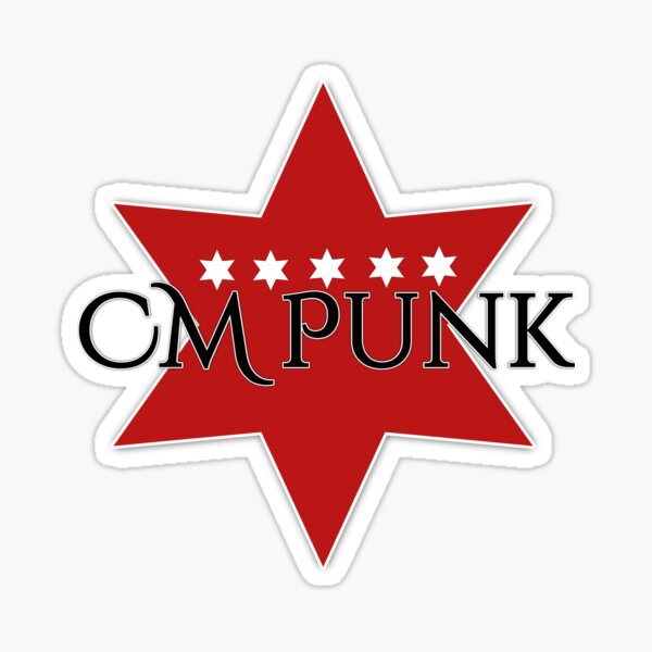 "CM PUNK star" Sticker for Sale by SplenderArt | Redbubble
