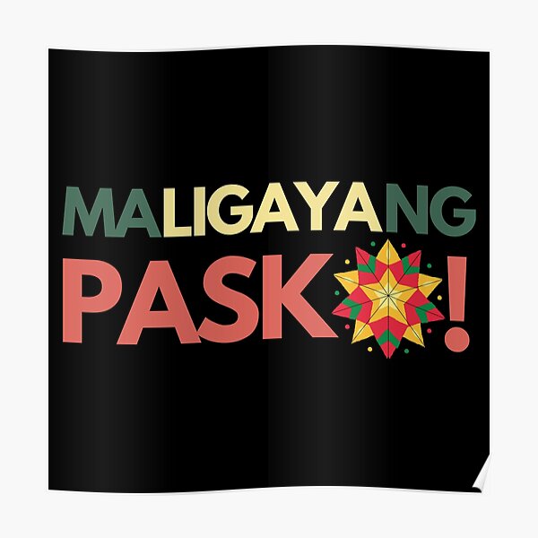 ""Maligayang Pasko" | Filipino Christmas" Poster for Sale by ...