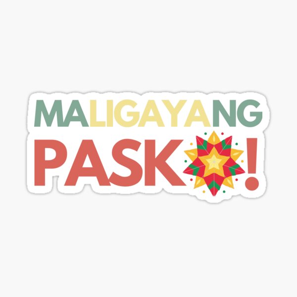 ""Maligayang Pasko" | Filipino Christmas" Sticker for Sale by ...