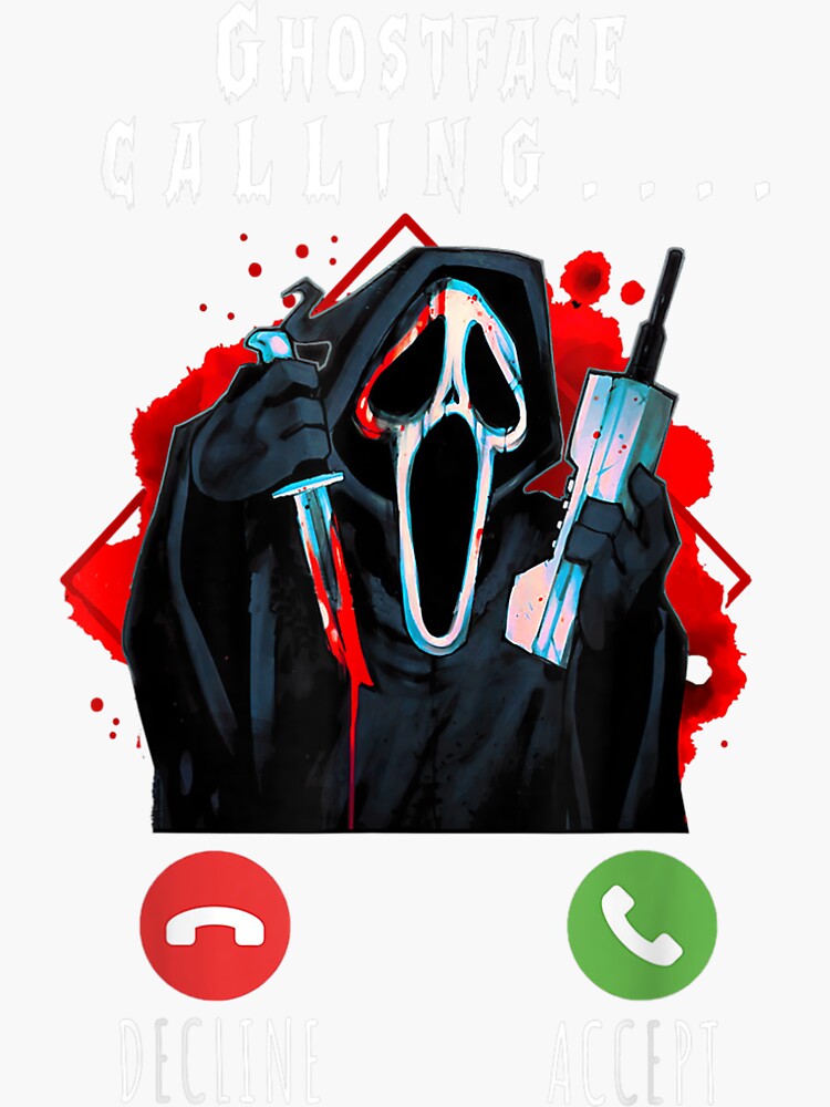 "Horror Ghostface Calling" Sticker by fredrickli | Redbubble
