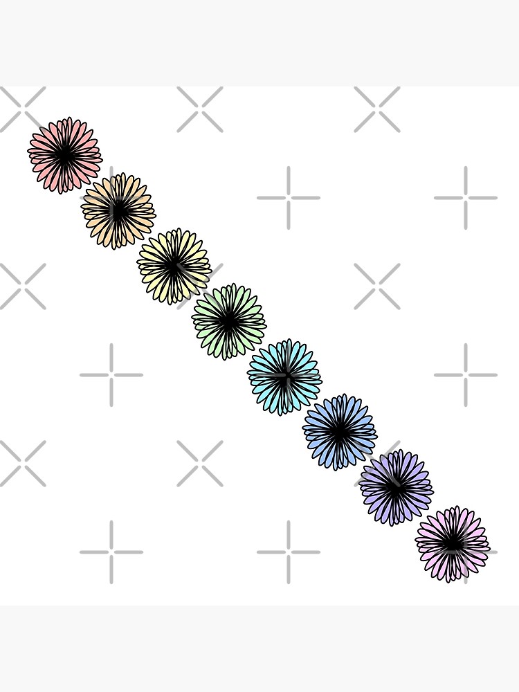 "Pastel Rainbow Flowers" Poster by ExMoLiving | Redbubble