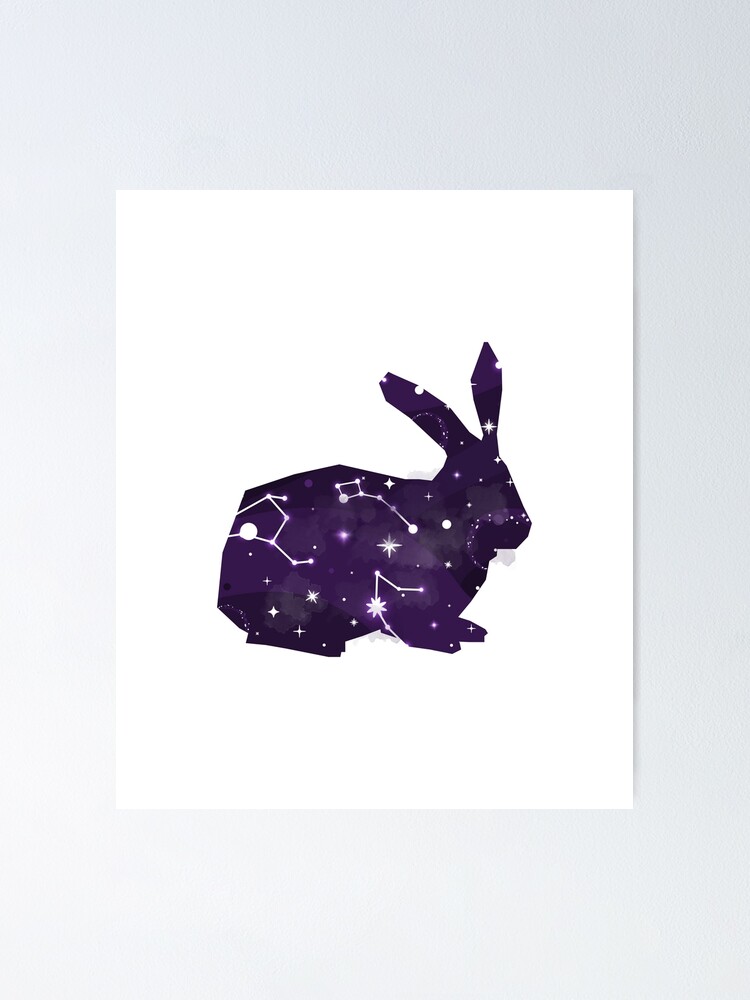 "Rabbit Constellations Watercolor Design" Poster for Sale by spacestuff ...