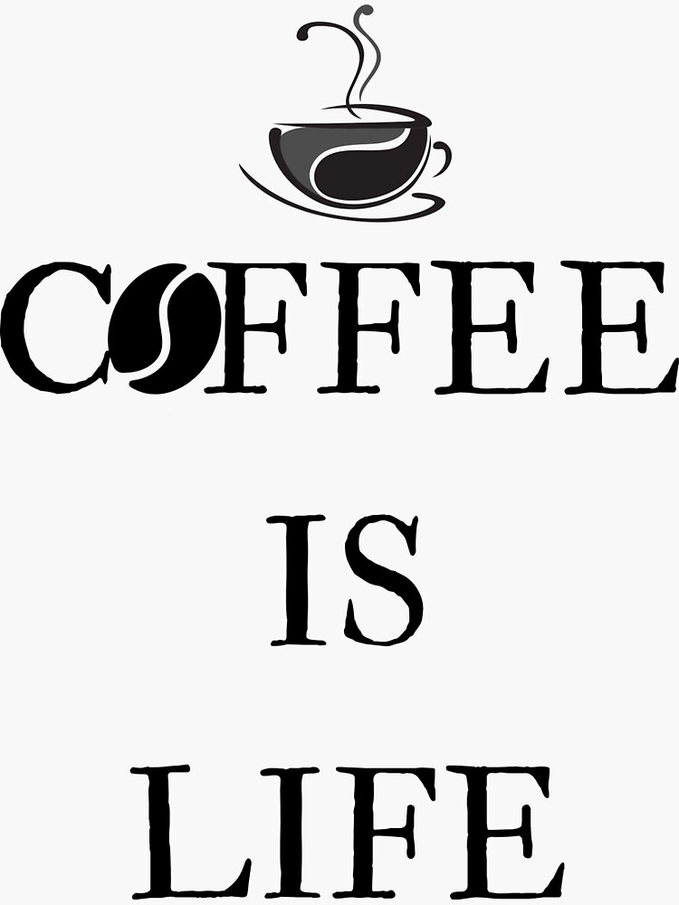 Pegatina «El café es vida | Estudio de visión gráfica» de MarlonHaudek ...