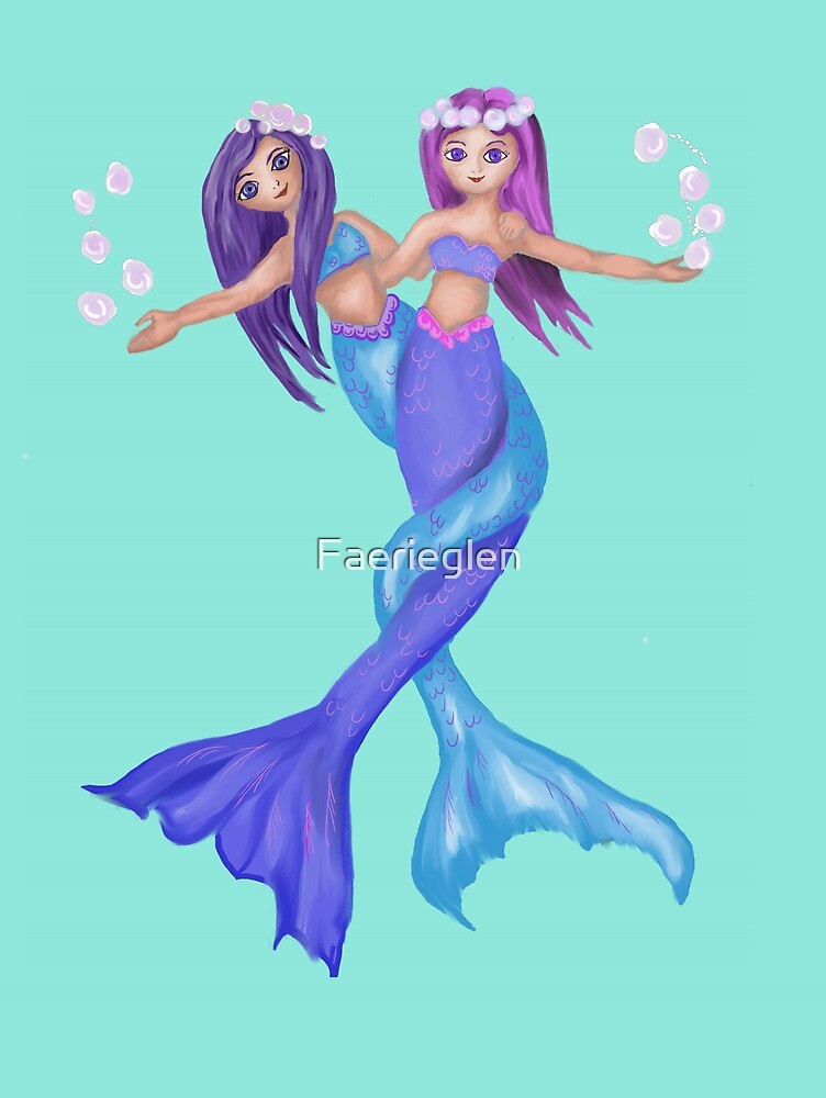 "Mermaid Besties " by Faerieglen | Redbubble