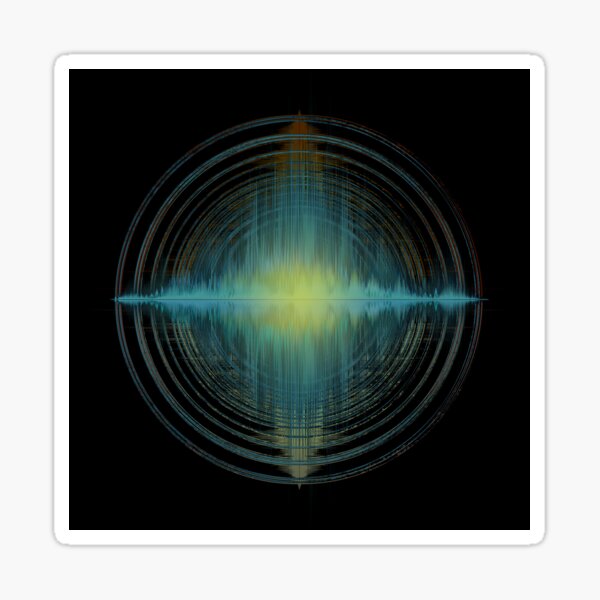 "Geometric Sunset Soundwave" Sticker for Sale by maryedenoa | Redbubble