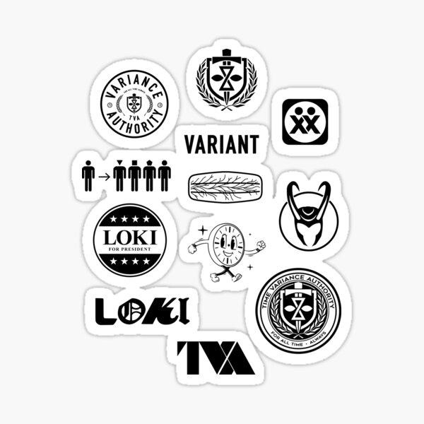 "TVA Loki Series Sticker Set" Sticker for Sale by designarmyofone ...