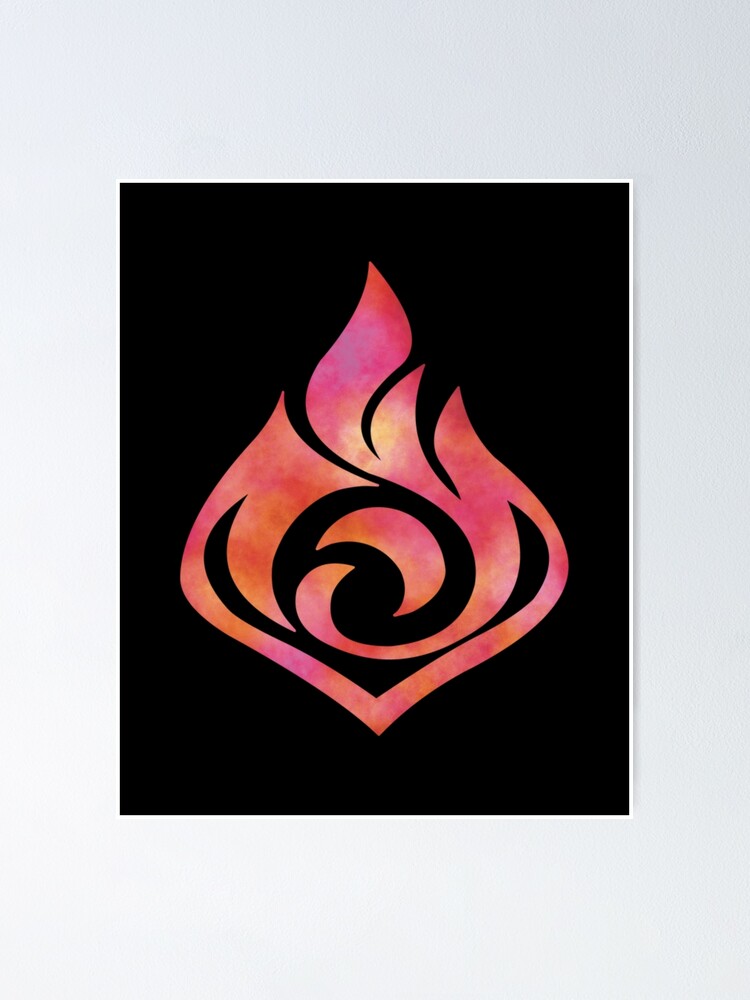 "Element Pyro by Genshin Impact" Poster for Sale by IkaruStore | Redbubble