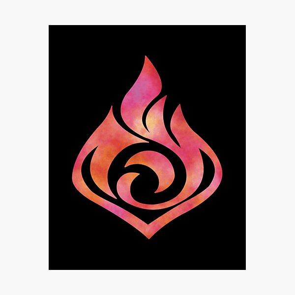 "Element Pyro by Genshin Impact" Photographic Print by IkaruStore ...