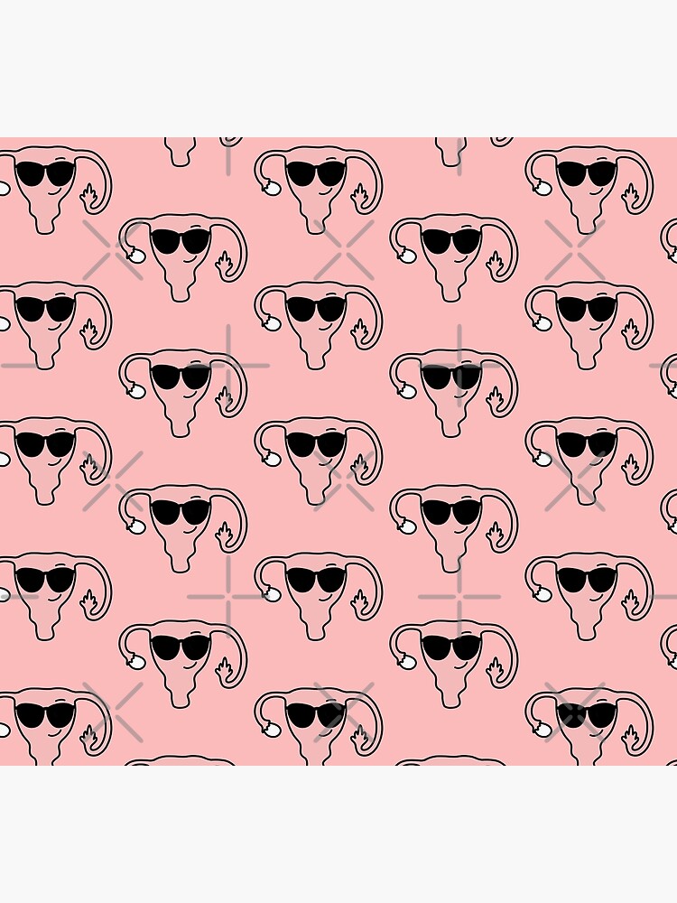 Pink Middle Finger Uterus Socks