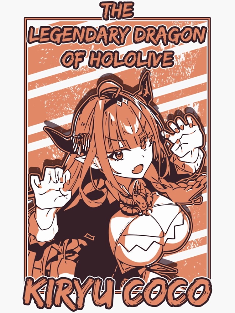 Pegatina «Kiryu Coco El Dragón De Hololive» de Belizan88 | Redbubble