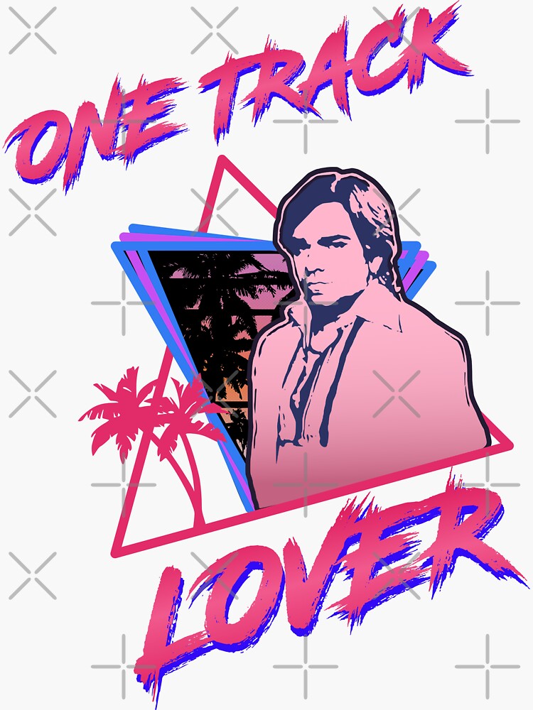 "One Track Lover" Sticker by comicbookdude | Redbubble
