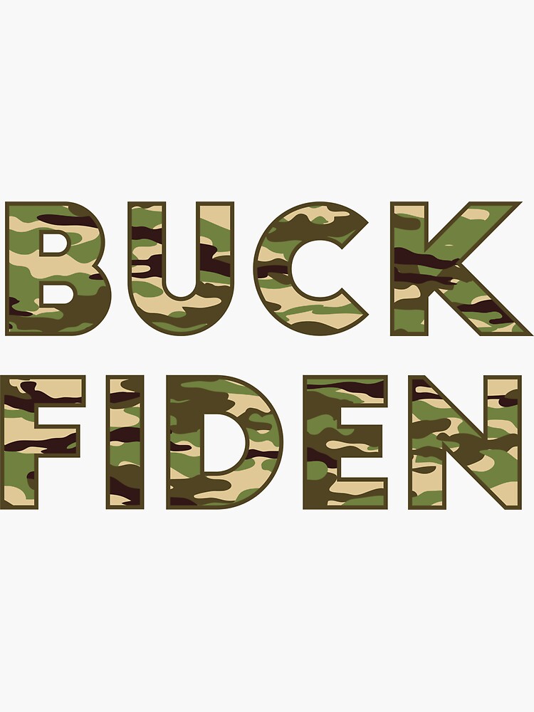 "Buck Fiden Camo" Sticker for Sale by artvia | Redbubble