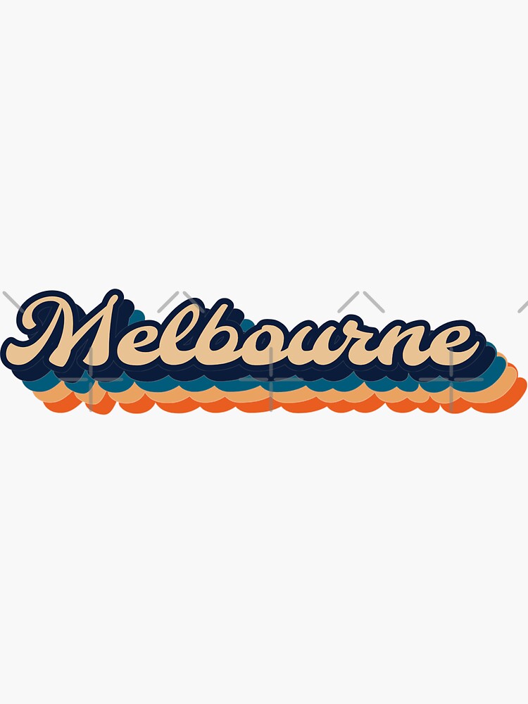 "Melbourne Australia - 70s Retro Vintage Sunset Aesthetic" Sticker for ...
