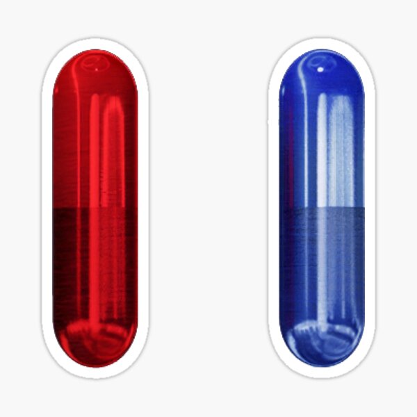"The Matrix 4 - Blue Pill Red Pill" Sticker for Sale by MrYanYan ...