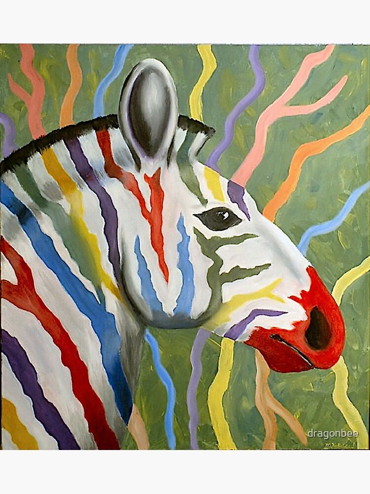 "The Rainbow Zebra Fab Four--George" Sticker for Sale by dragonbee ...