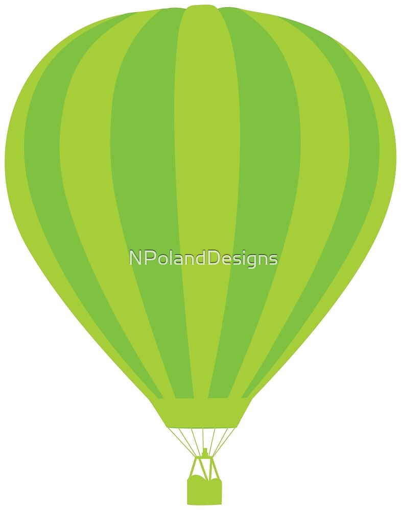 "Light Green Hot Air Balloon Sticker" by NPolandDesigns | Redbubble