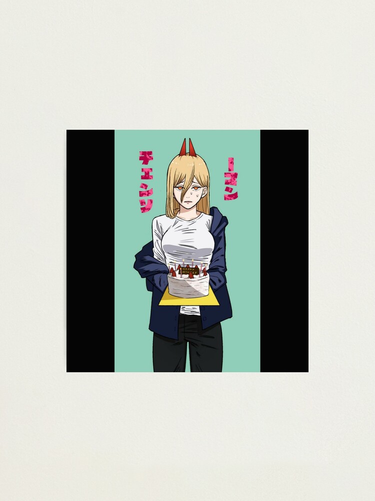"Chainsaw Man Power Cake" Photographic Print for Sale by PegShop ...