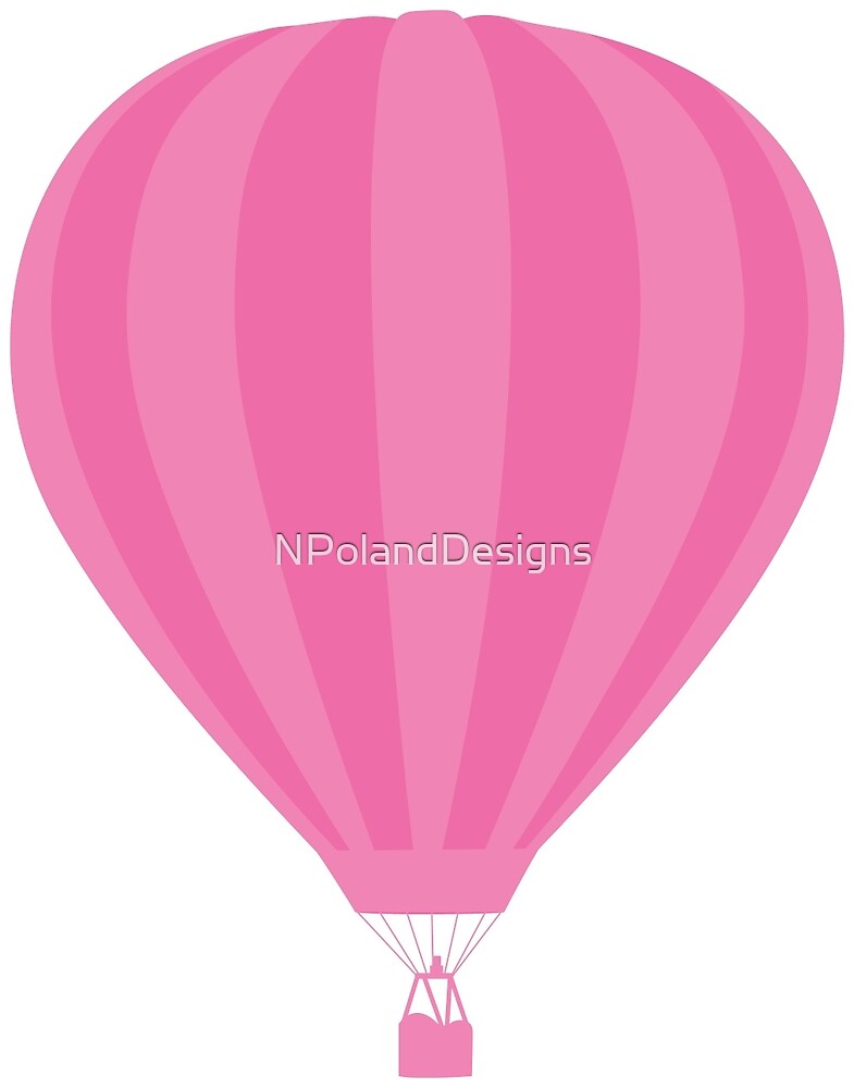 "Pink Hot Air Balloon Sticker" by NPolandDesigns | Redbubble