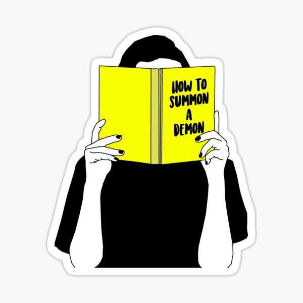 "How To Summon A Demon (YELLOW)" Sticker by edajylix | Redbubble