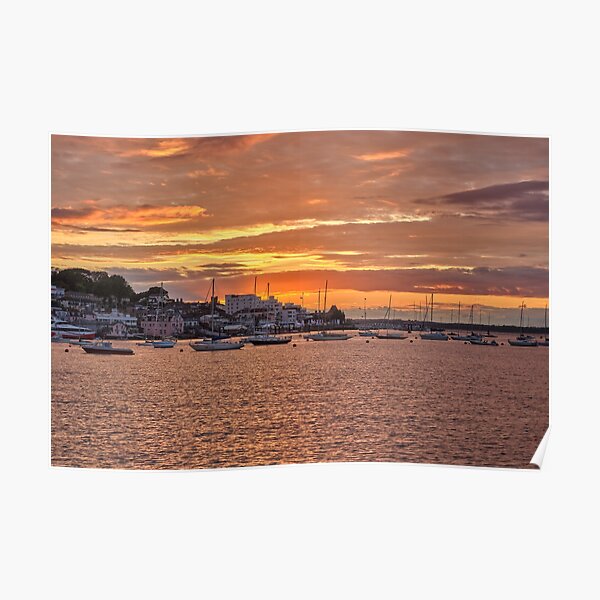 "Cowes Week Sunset Panorama" Poster by manateevoyager | Redbubble