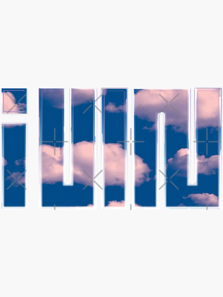" (G)I-dle IUIN cotton candy sky logo" Sticker for Sale by ...