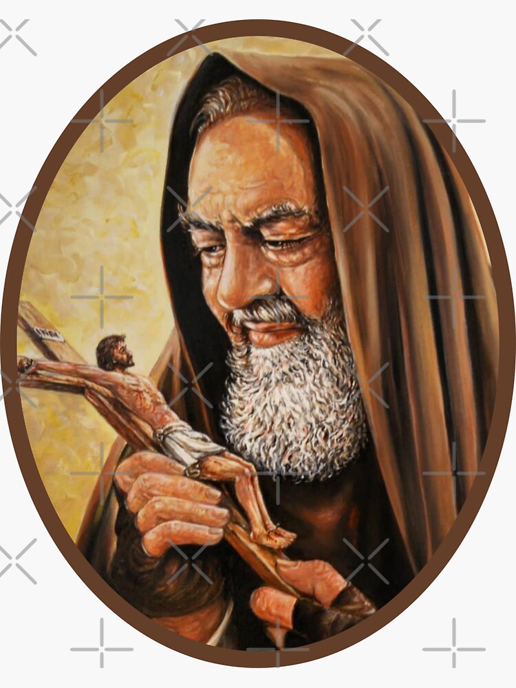 "Saint Padre Pio, St. Padre Pio poster, Padre pio" Sticker for Sale by ...