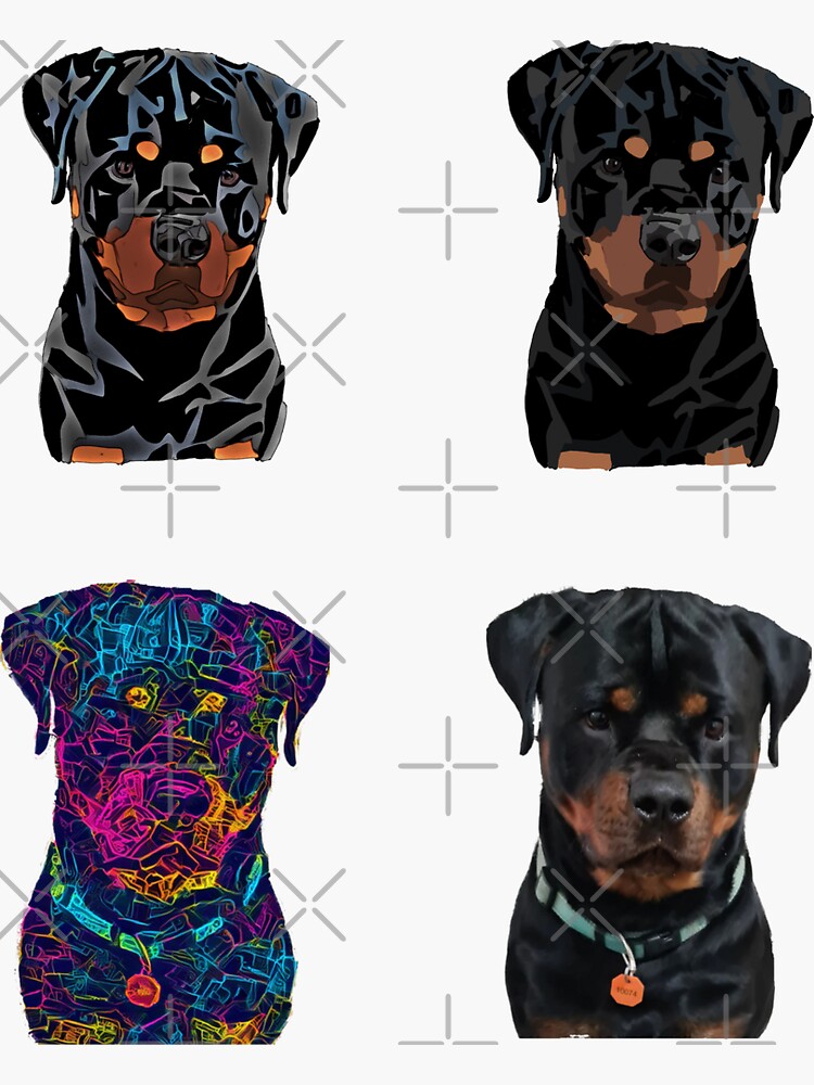 "Rottweiler sticker pack " Sticker for Sale by Freedomink | Redbubble