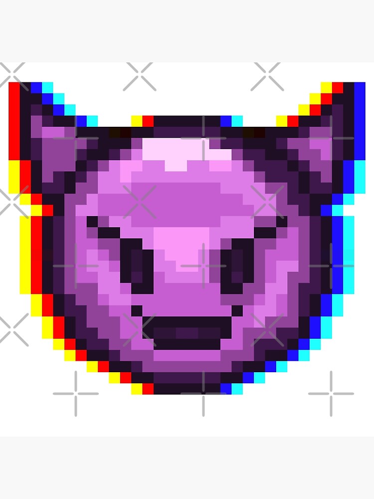 Póster «Cara de diablo sonriente Emoji Pixel Art» de PanchalSujal154 ...