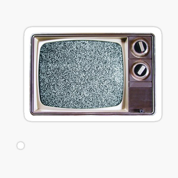 "Static TV sticker" Sticker for Sale by depressed-taco | Redbubble