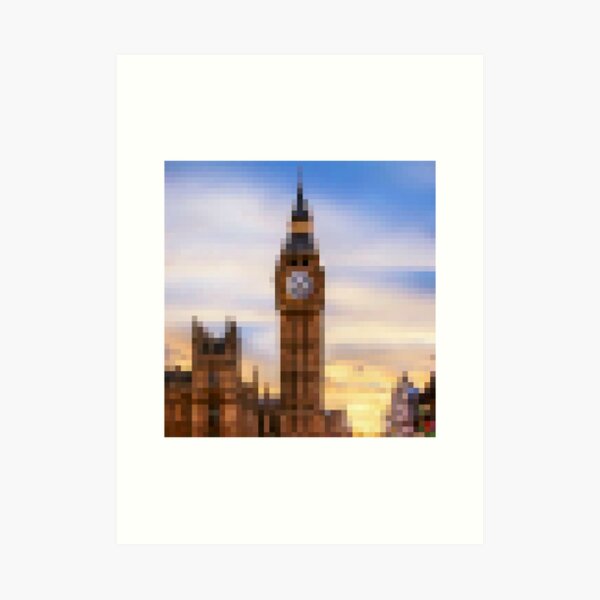 "Big Ben Pixel Art" Art Print for Sale by PixelArtTees | Redbubble