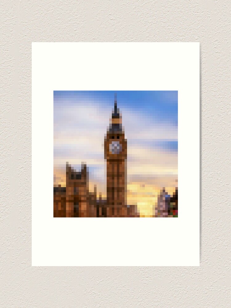 "Big Ben Pixel Art" Art Print for Sale by PixelArtTees | Redbubble