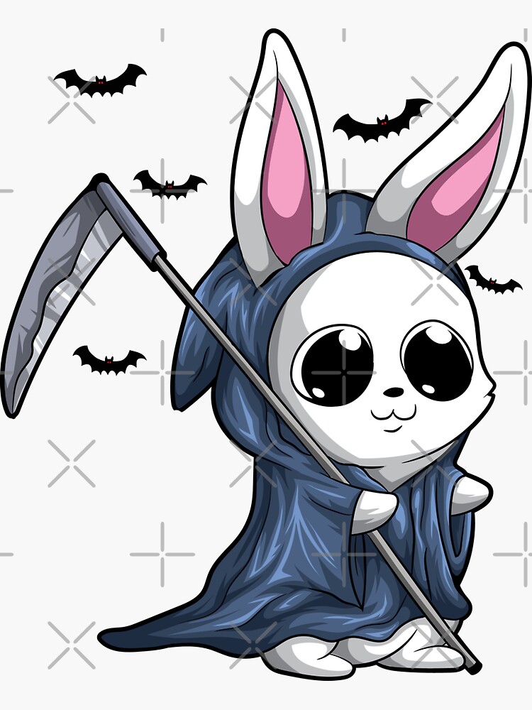 "Grim Reaper Rabbit - Kawaii Pastel Goth" Sticker for Sale by ...