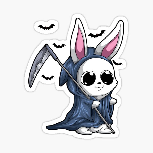 "Grim Reaper Rabbit - Kawaii Pastel Goth" Sticker for Sale by ...