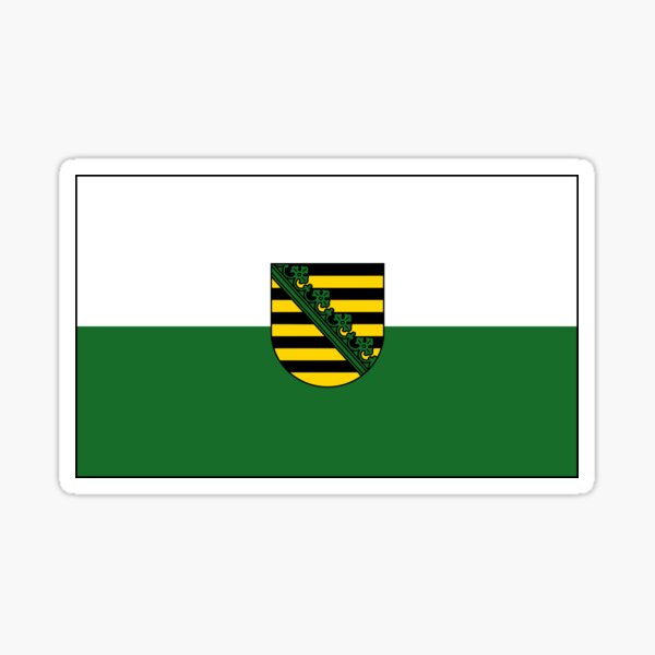 "SAXONY State Flag, Gifts, Masks, Stickers & Products" Sticker for Sale ...