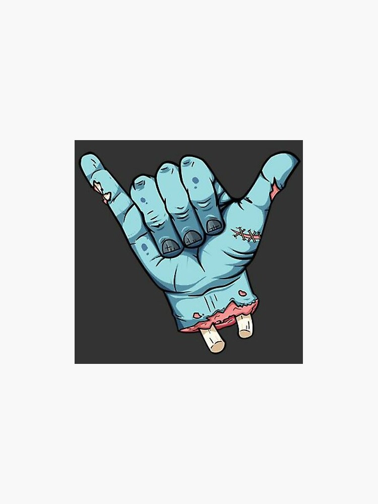 "zombie shaka" Sticker for Sale by Razzarts | Redbubble