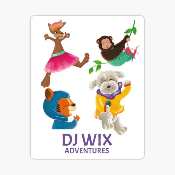 "DJ Wix & His Friends" Sticker for Sale by DJWix | Redbubble