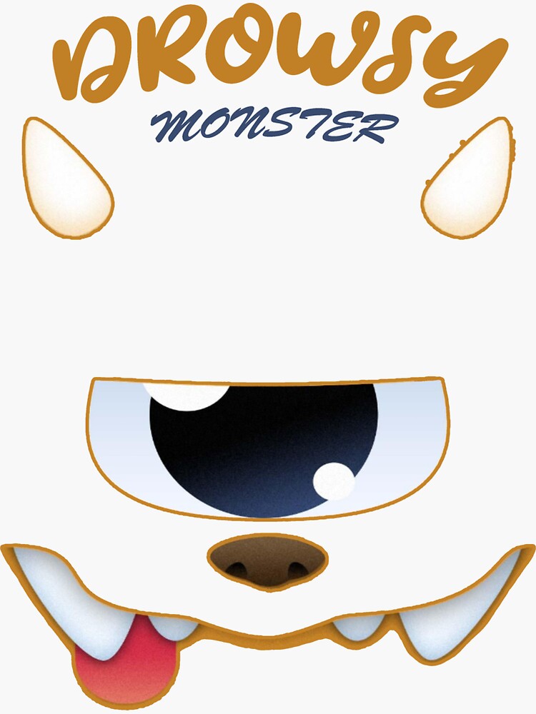 "drowsy monster sticker" Sticker by Zouhairm | Redbubble