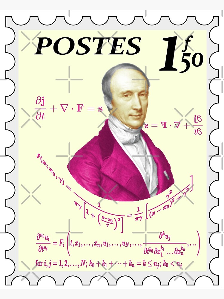 Augustin-Louis Cauchy postage stamp Premium Matte Vertical Poster sold ...