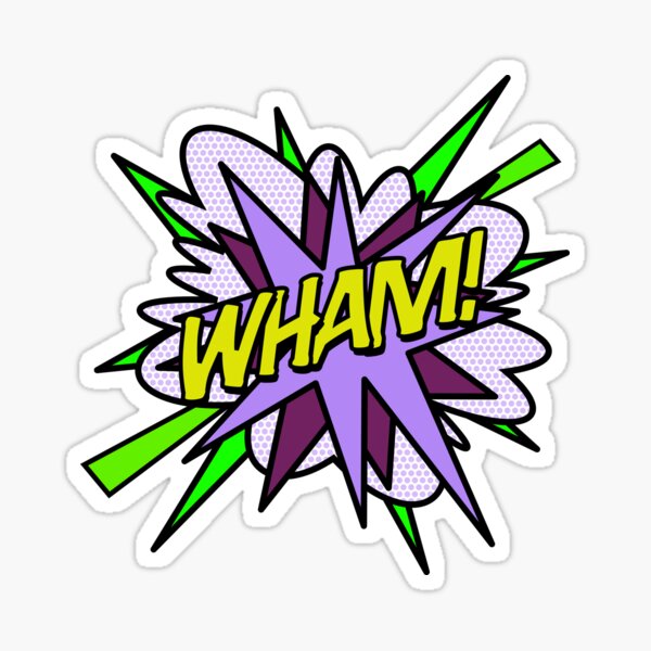 "WHAM Flash Comic Book Modern Cool Pop Art " Sticker for Sale by ...
