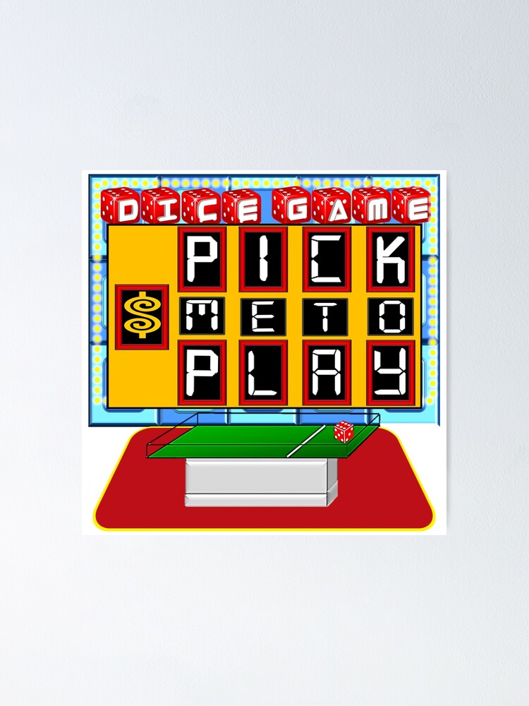 "Game Show - TPIR (The Price Is...) Dice Game Pick Me" Poster for Sale ...