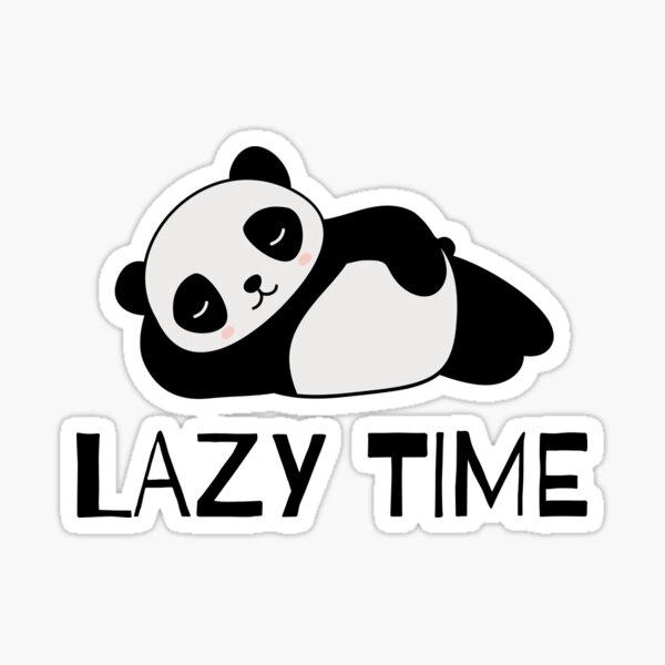 "Lazy time" Sticker for Sale by pramora | Redbubble
