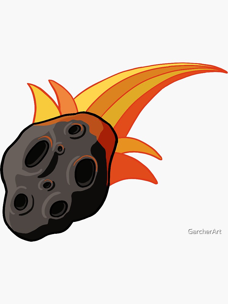 "Meteor" Sticker by GarcherArt | Redbubble