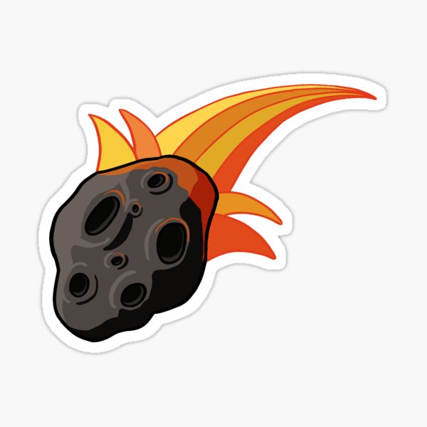"Meteor" Sticker by GarcherArt | Redbubble